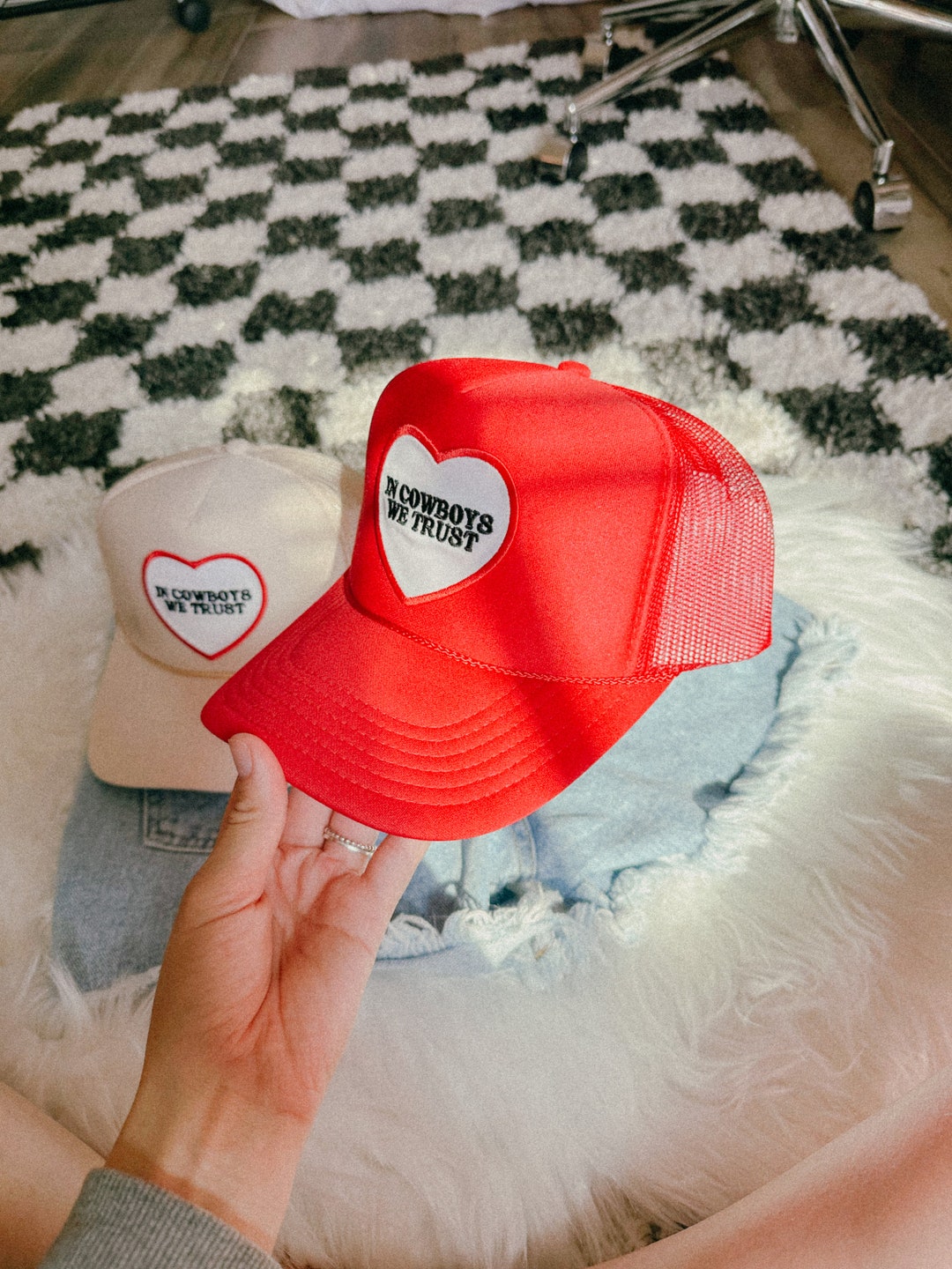 Cowgirl Trucker Hat Country Theme Hat Custom Cowgirl Trucker Hat Lake ...