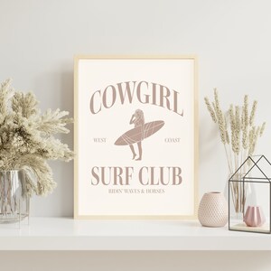 Coastal Cowgirl Wall Print Western Room Decor Cowgirl Neutral Black ...