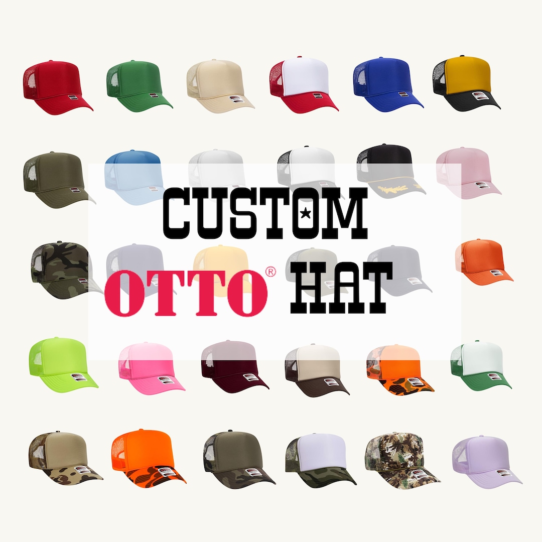 Custom Otto Trucker Hat – Personalized Snapback Cap With Embroidered ...