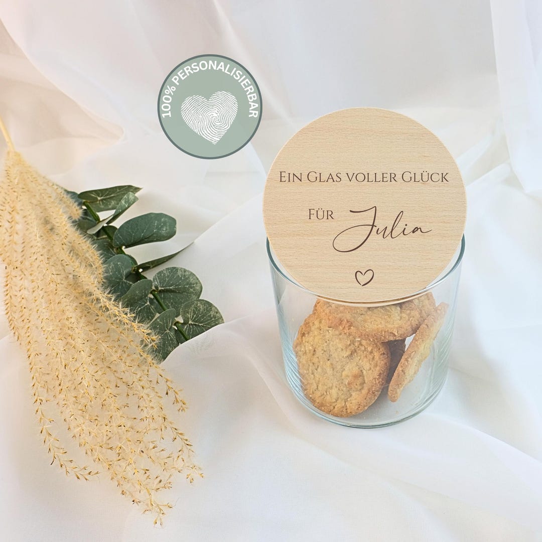 Personalized Storage Jar, Thank You Gift, Cookie Jar With Name ...