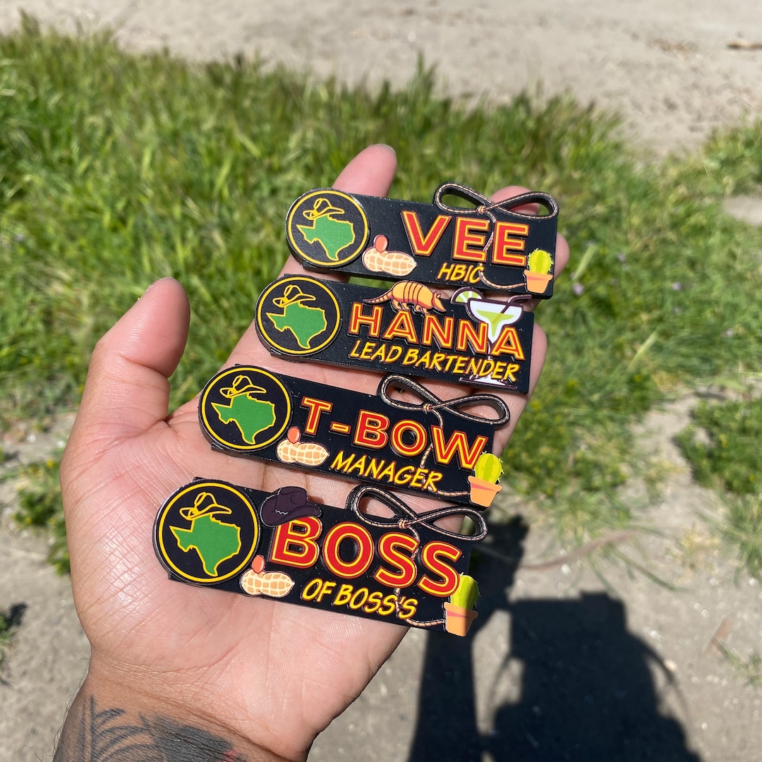 Customizable Name Tag - Basic Artistic Nametags for Employees, Workers ...