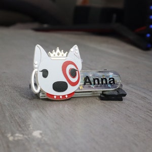 Dog Themed Name Tag Clear Frame - Etsy