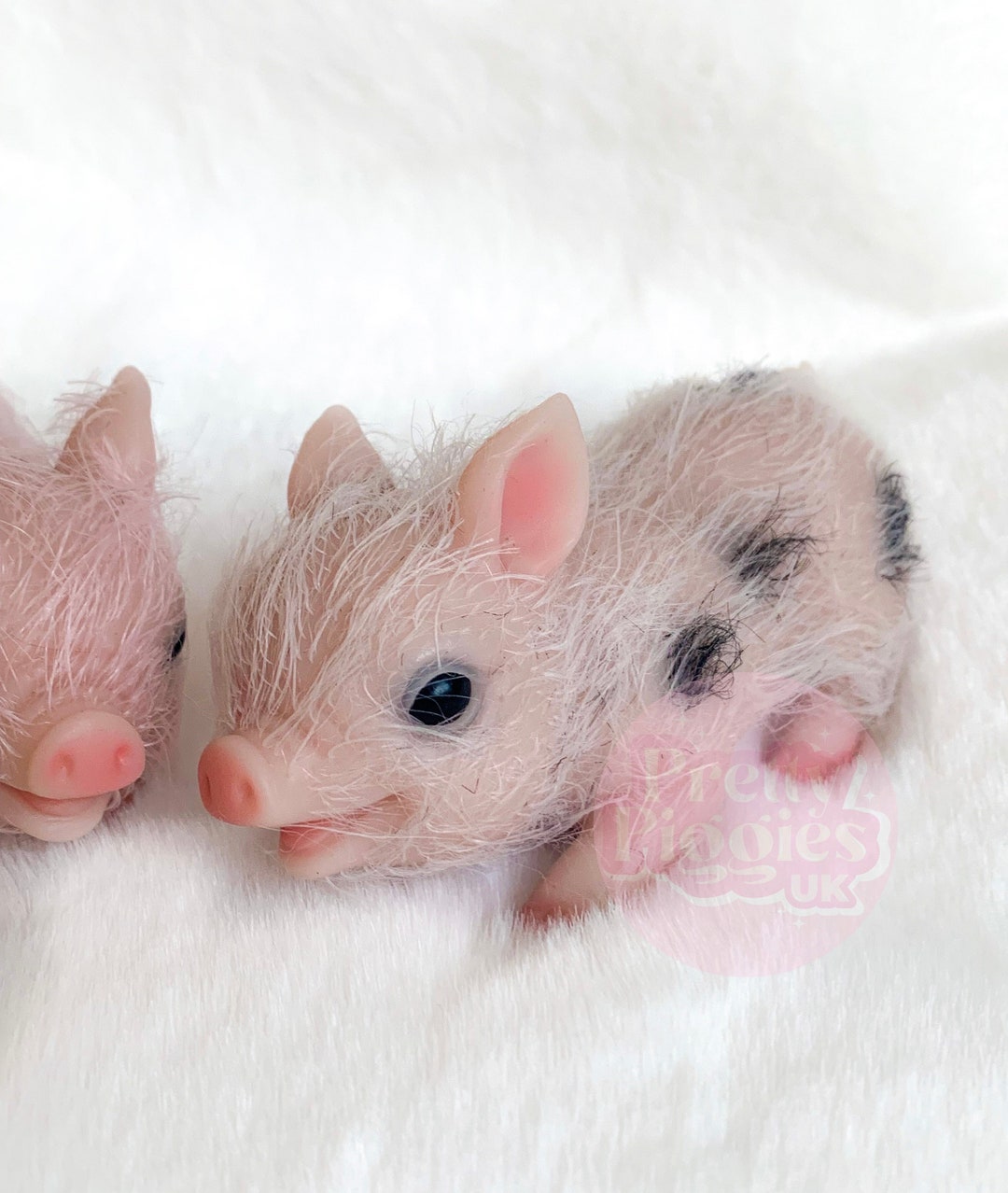 Cream Spotty Pretty Silicone Pig Doll | Silicone Doll | Reborn Piglet ...