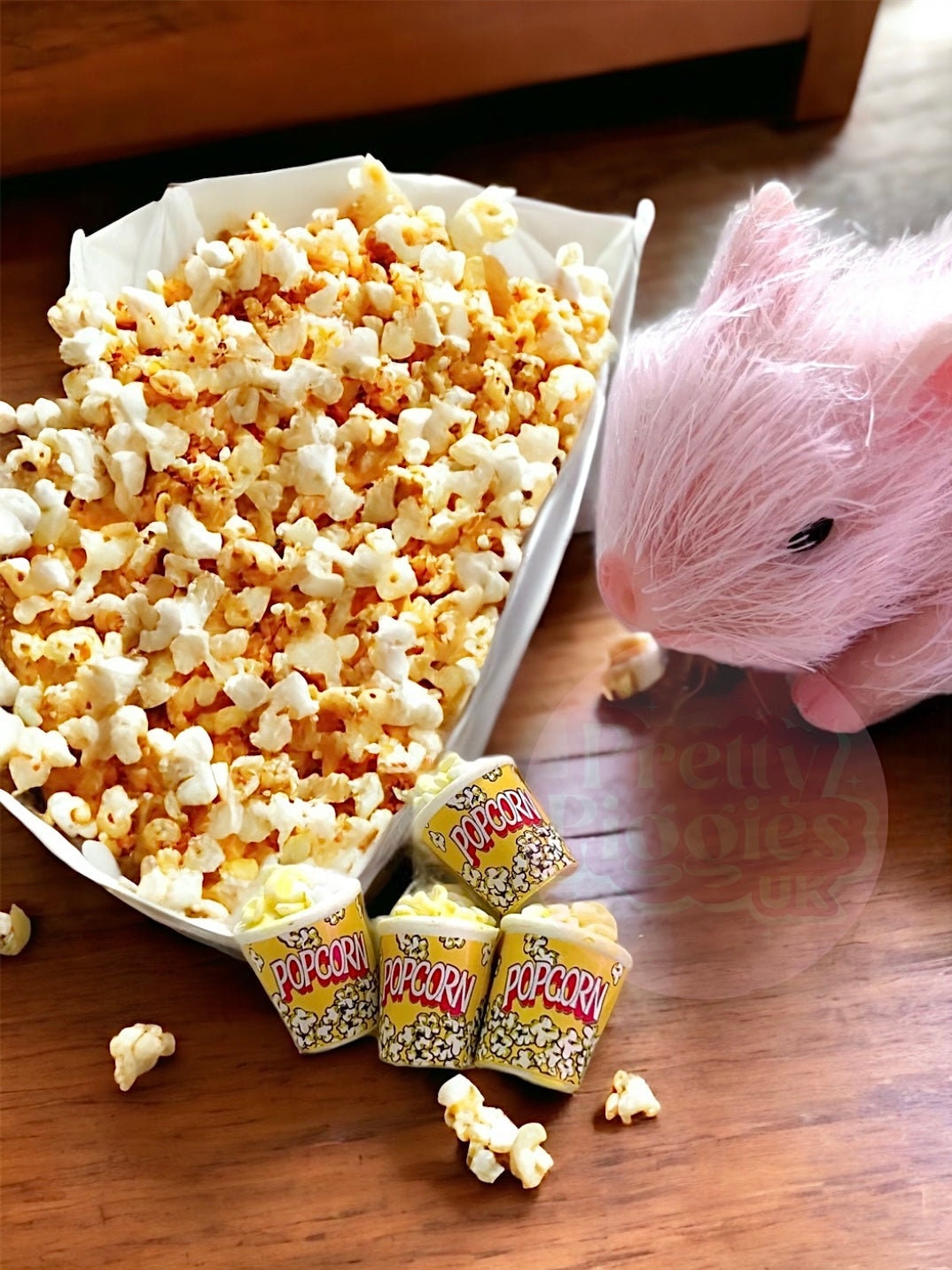Miniature Popcorn Tub Dollhouse Movie Night Snack Cute Tiny Corn for ...
