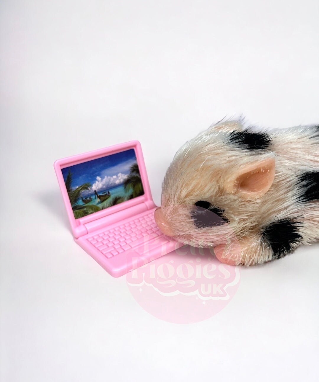 Laptop for Silicone Piglet Dollhouse Miniature Electronics Cute Piggy ...