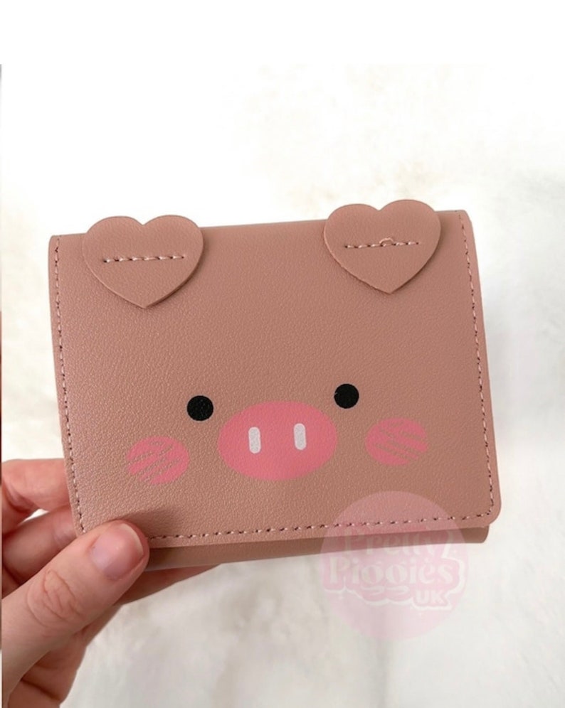 Pink Pig Purse Wallet Cute Piggy-themed Accessory - Etsy