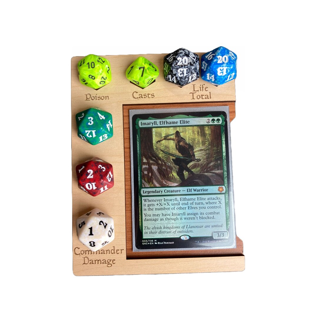 MTG Commander Zone Score Keeper Commander Score Card Magic the ...