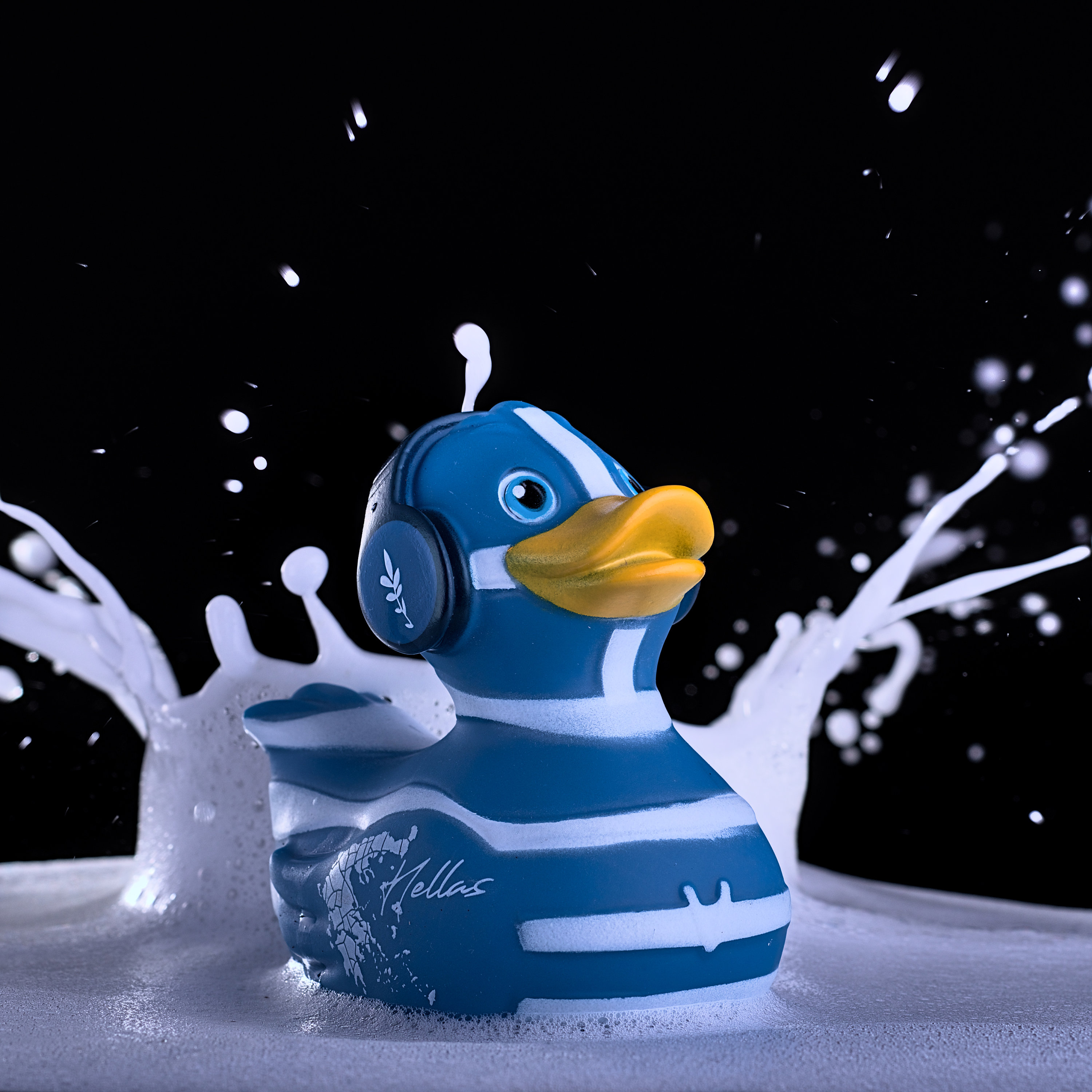 Greek Flag Rubber Duck, Vinyl Duckling Figurine, Hellas Flag, Blue ...