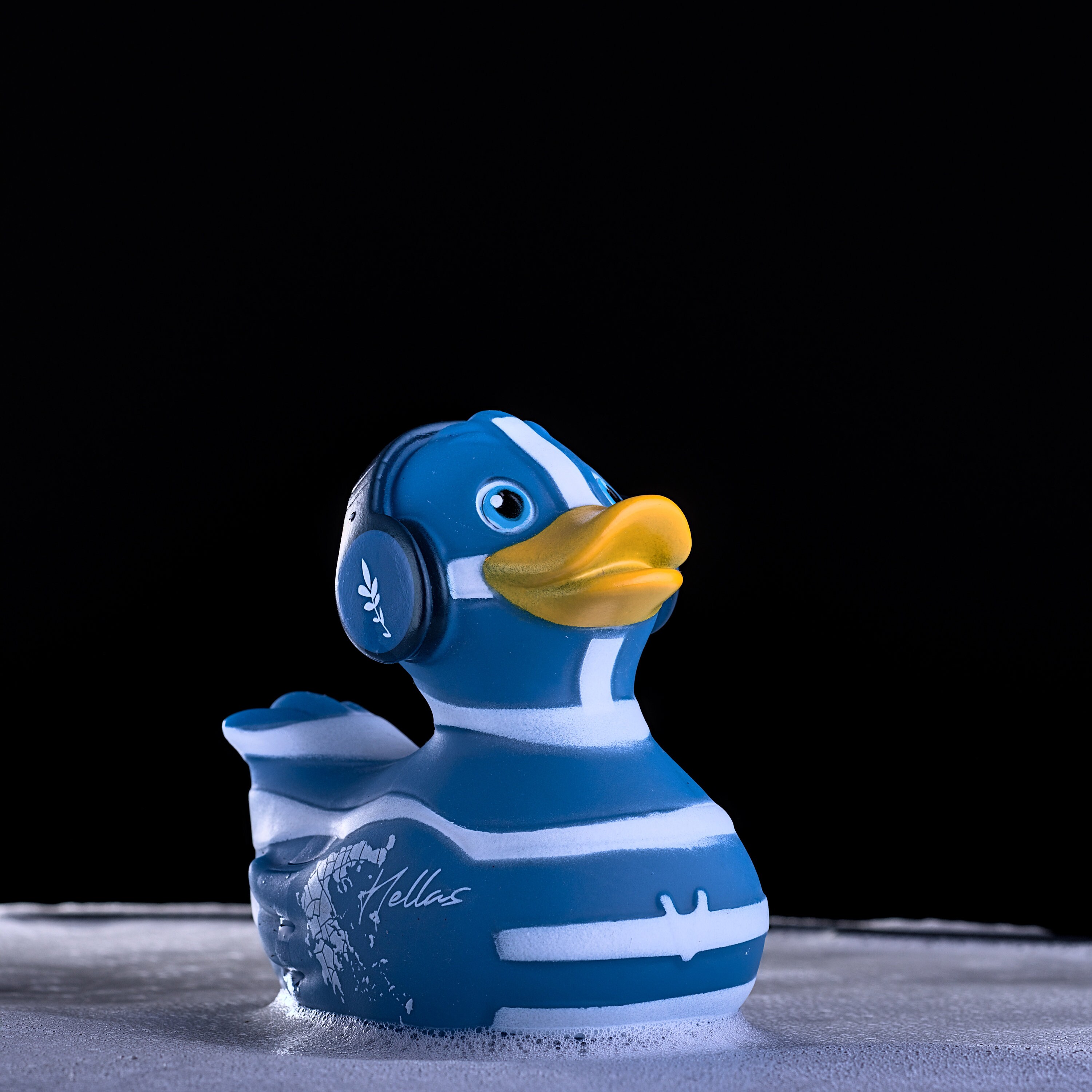 Greek Flag Rubber Duck, Vinyl Duckling Figurine, Hellas Flag, Blue ...