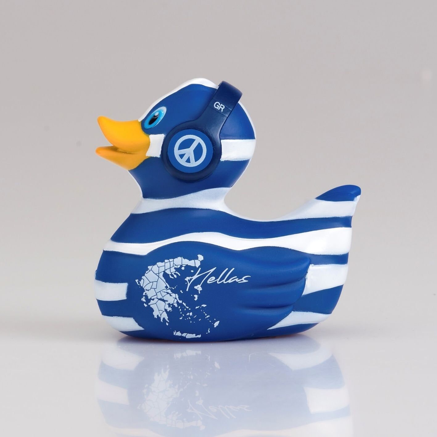 Greek Flag Rubber Duck, Vinyl Duckling Figurine, Hellas Flag, Blue ...