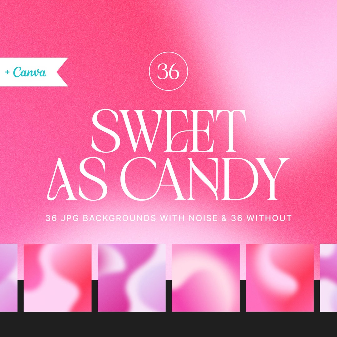 Sweet as Candy Purple Pink Gradient Backgrounds JPG and Canva | Digital ...