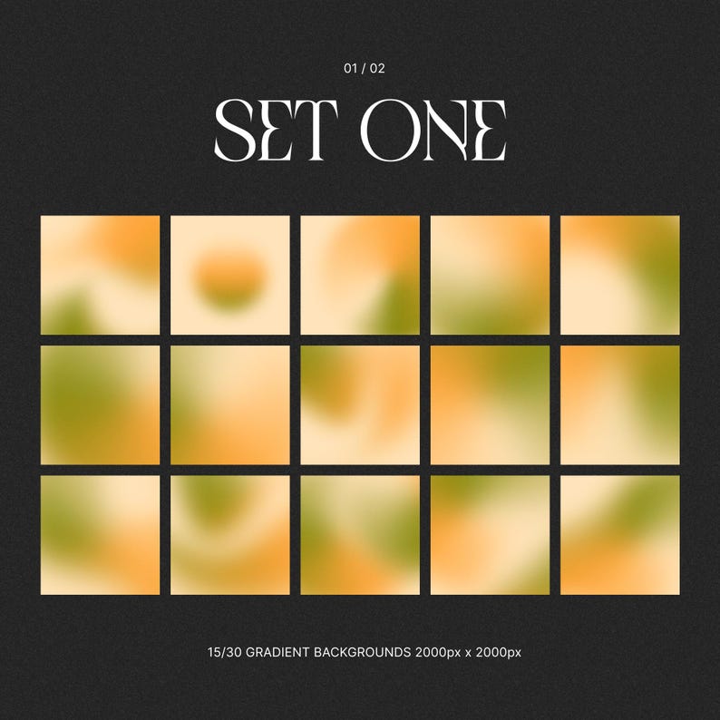 Autumn Fall Orange Green Gradients Fall Leaves | 30 Digital Gradients ...