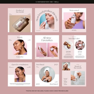 50 Pink Minimalist Aesthetician Skincare Instagram Posts for Small ...