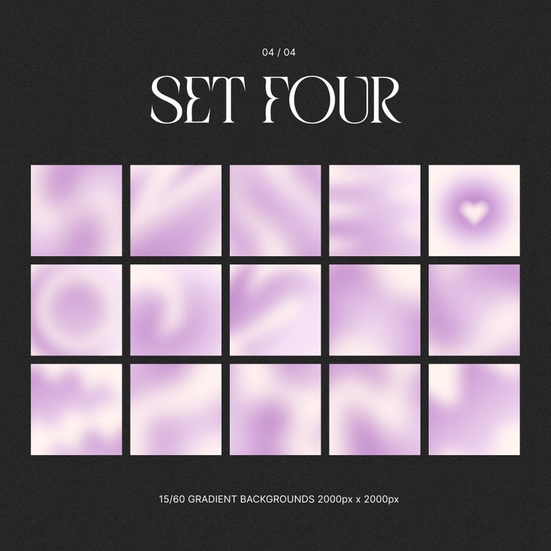 60 Soothing Vibes Part 2 Purple Pink Gradient Backgrounds | Digital ...