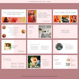 Marketing Business Presentation Slide Deck | Soft Pink Canva Course ...