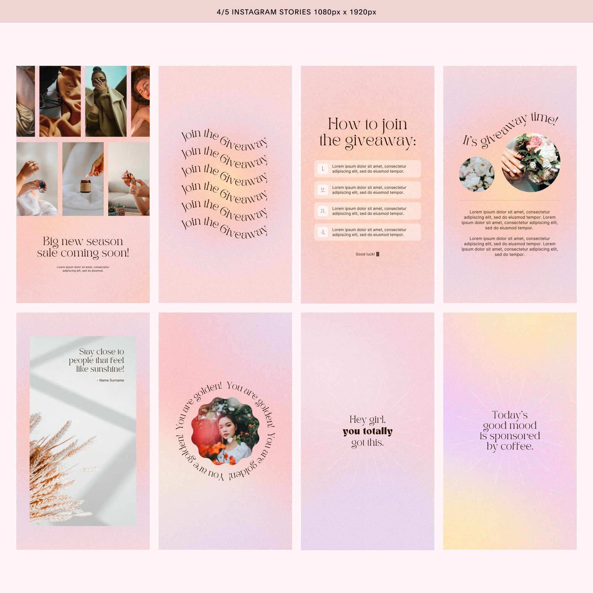 Pink Gradient Instagram Stories for Small Business and Engagement ...