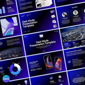 Dark Blue Business Technology Canva Presentation Slide Deck | Course ...