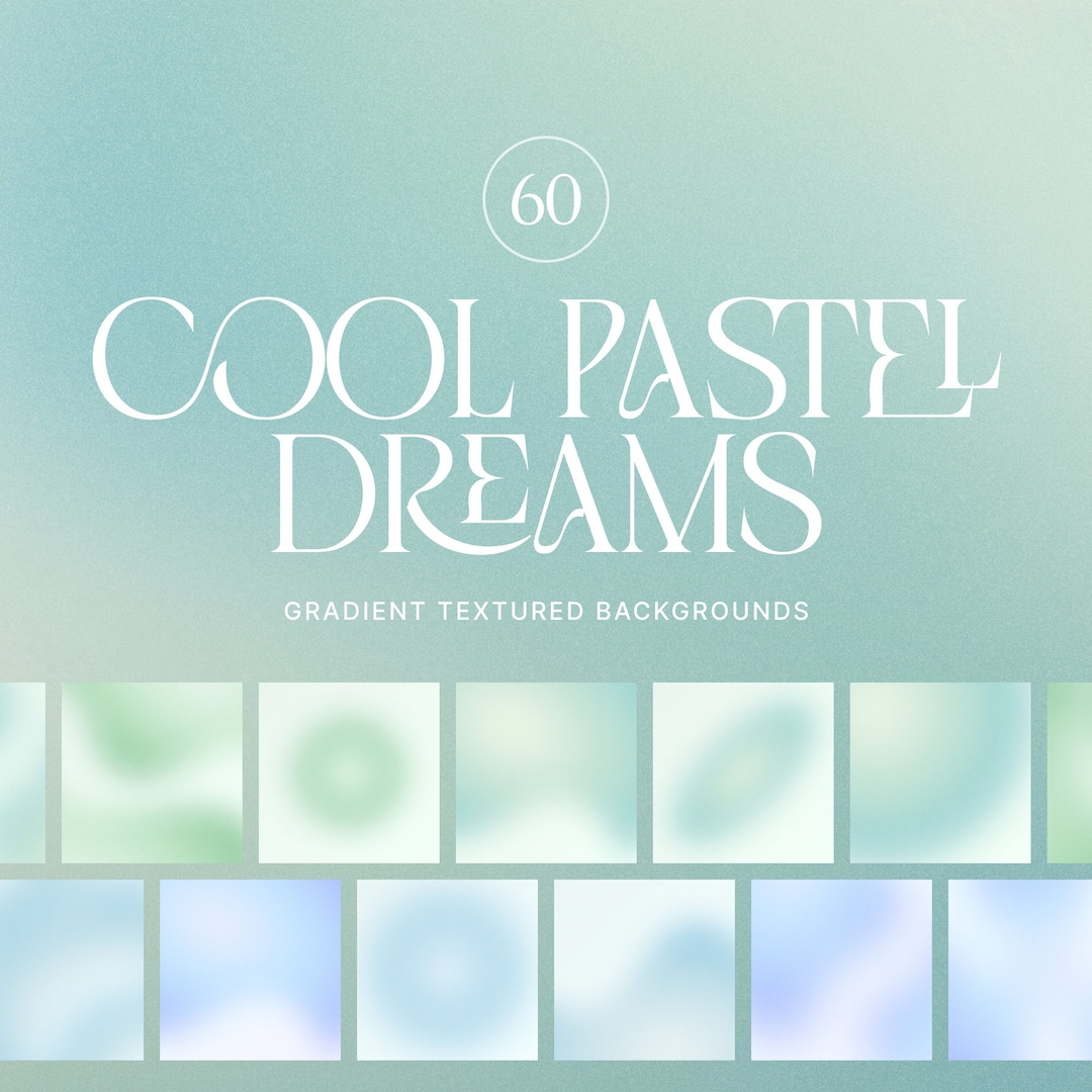 60 Cool Pastel Blue Green Purple Lilac Gradient Backgrounds | Digital ...