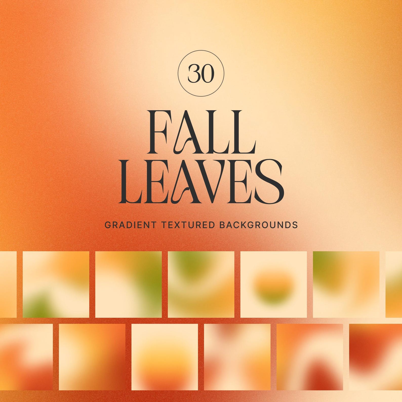 Autumn Fall Orange Green Gradients Fall Leaves | 30 Digital Gradients ...