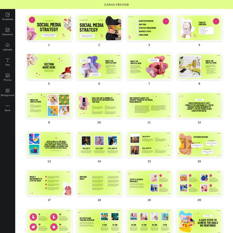 30 Slides Vibrant Bold Y2k Canva Presentation Deck | Webinar | Pitch ...