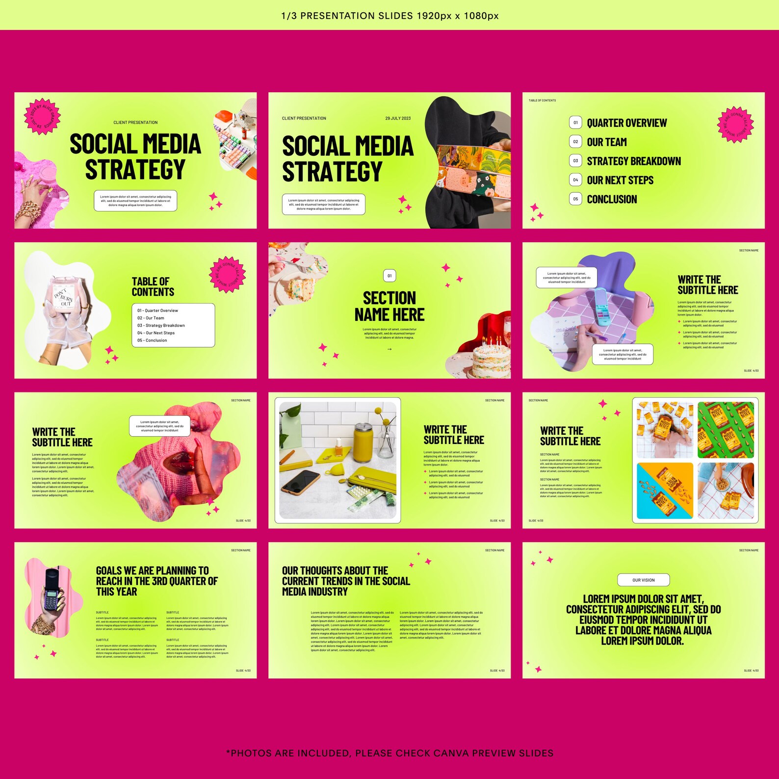 30 Slides Vibrant Bold Y2k Canva Presentation Deck | Webinar | Pitch ...