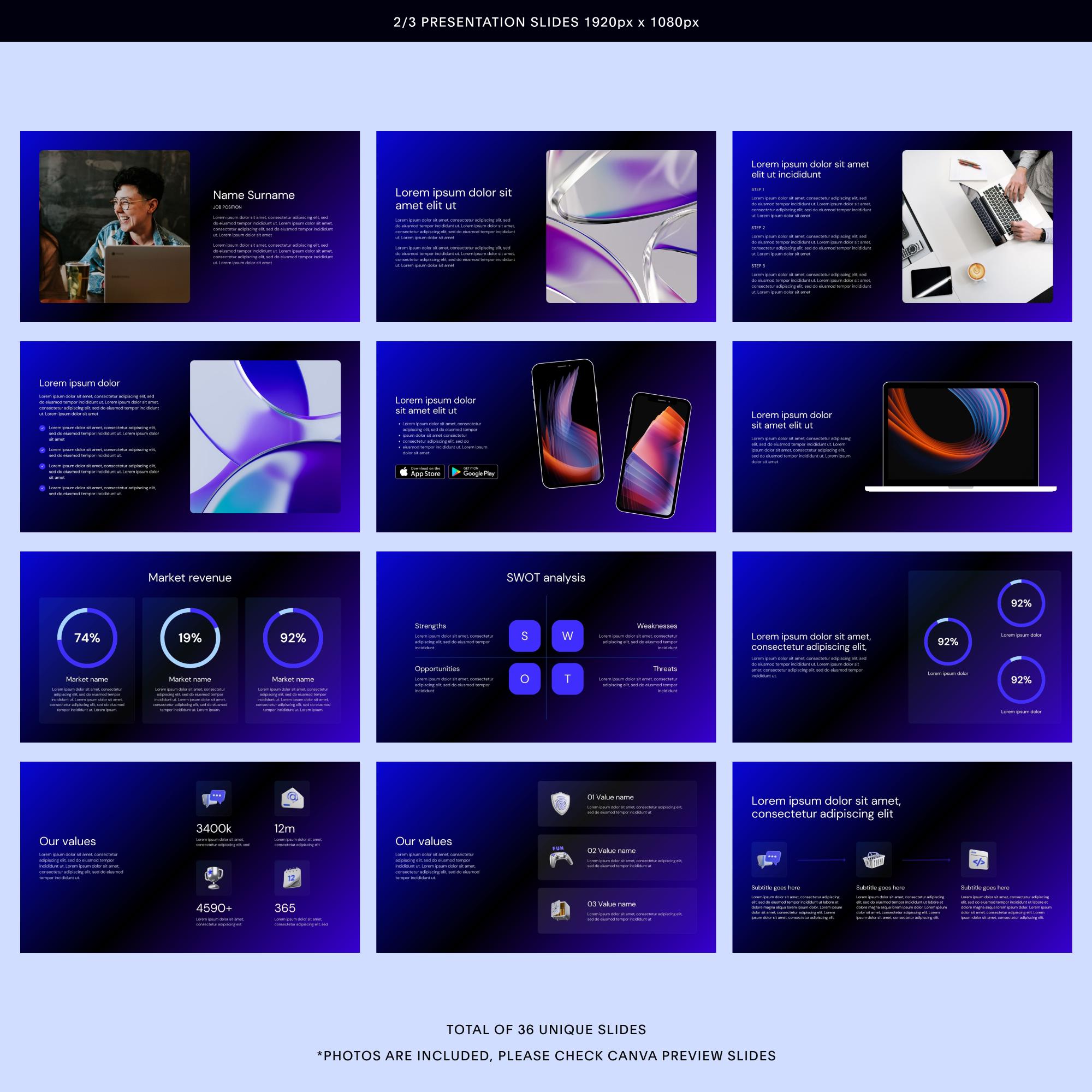 Dark Blue Business Technology Canva Presentation Slide Deck | Course ...