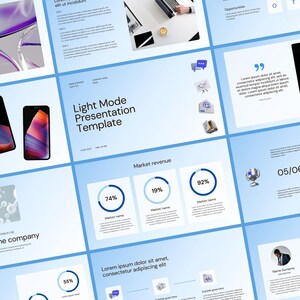Light Blue Business Technology Canva Presentation With Icons | Course ...