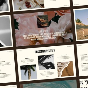 Presentation Deck - 30 Slides Beige Minimal Template | Webinar | Pitch ...