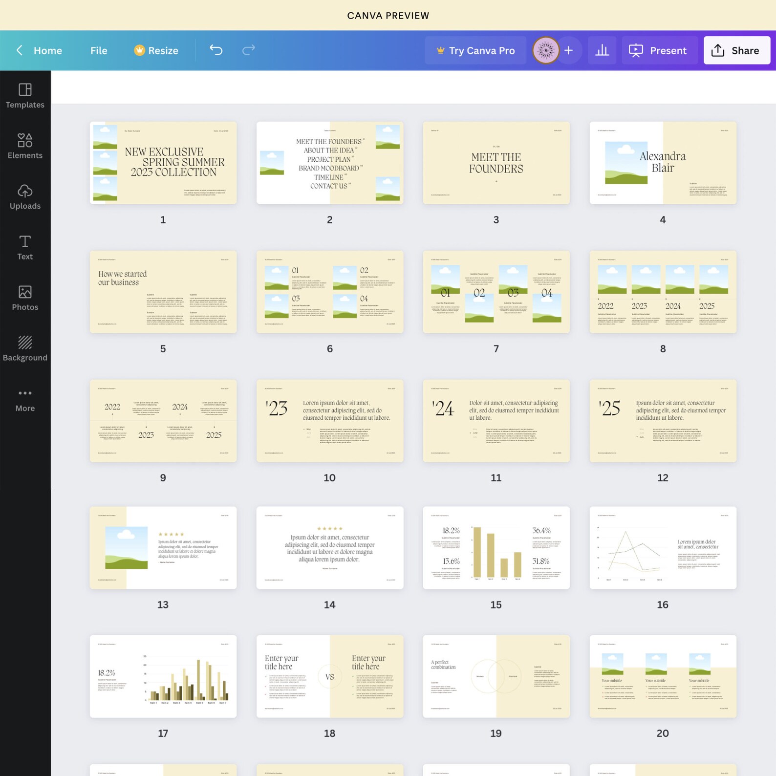 Canva Presentation Slide Deck Luxury Minimal Course Webinar Course ...