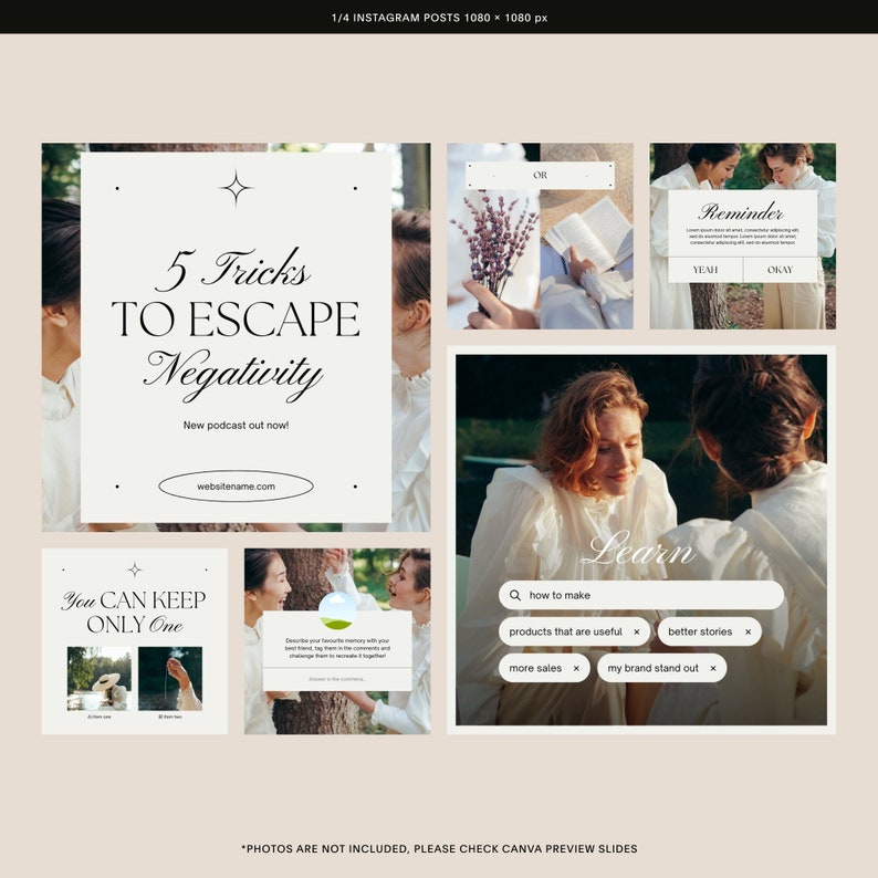 42 Minimalist Instagram Stories and Posts for Small Business and ...