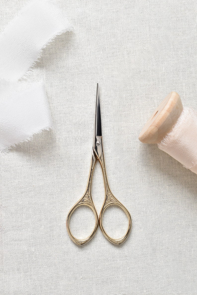 Vintage Gold Scissors - Styling Sewing Scissors for Flat Lays ...