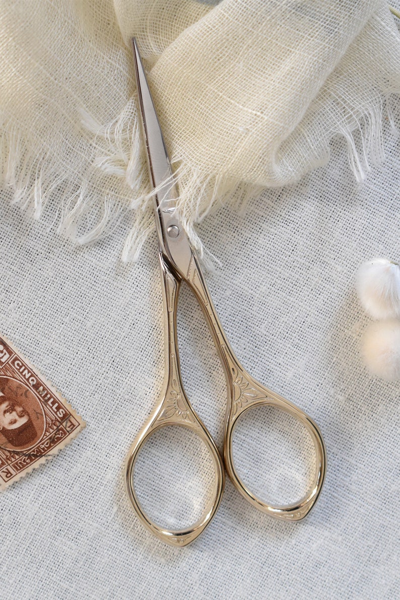 Vintage Gold Scissors - Styling Sewing Scissors for Flat Lays ...