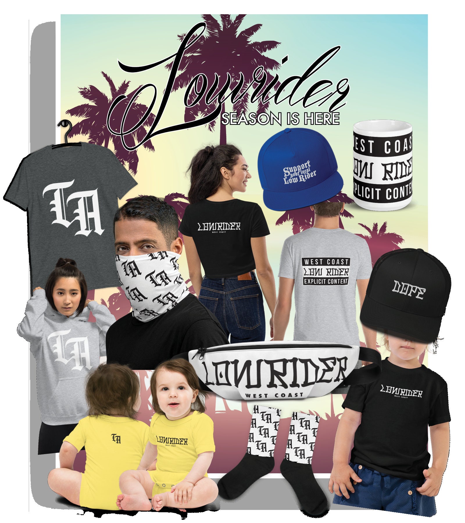 Lowrider West Coast DOWNLOADABLE for Tee's, Hats, Hoodies, Etc. SVG ...