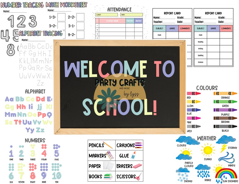 School Dramatic Play, Printable, Digital Download, DIY, Play Skills ...