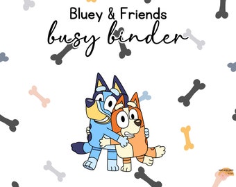 Digital Bluey Themed Busy Book Abc's, Numbers, Colors, Weather ...