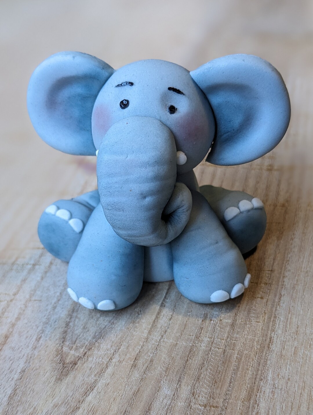 Cute Elephant Cake Topper, Fondant - Etsy
