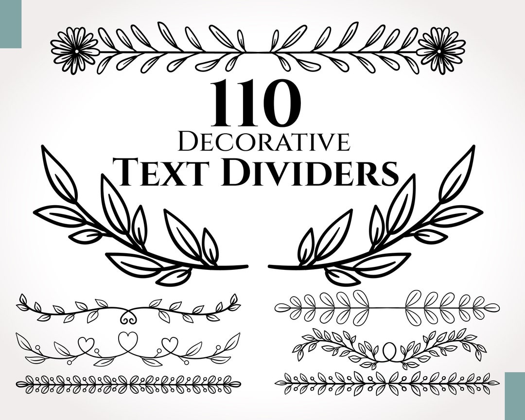 Decorative Text Dividers SVG - Dividers Svg, Text Dividers Svg ...