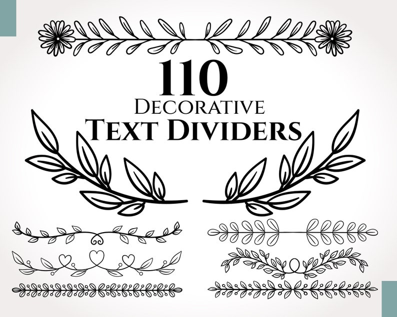 Decorative Text Dividers SVG - Dividers Svg, Text Dividers Svg ...