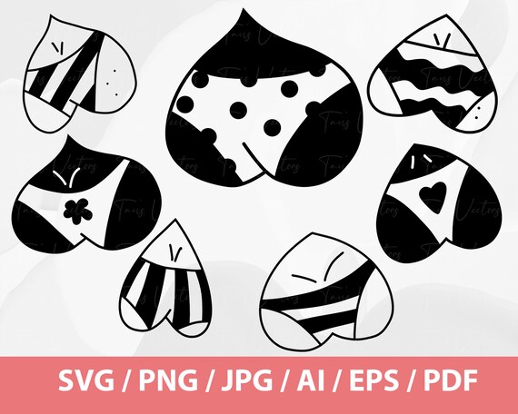 Hand Drawn Female Hips Buttocks Heart Seamless Pattern - Etsy