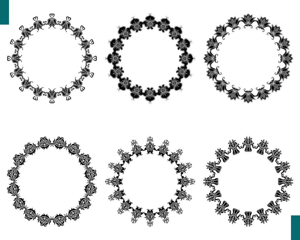 Decorative Frame SVG Frame Svg Circle Frame Svg Round - Etsy