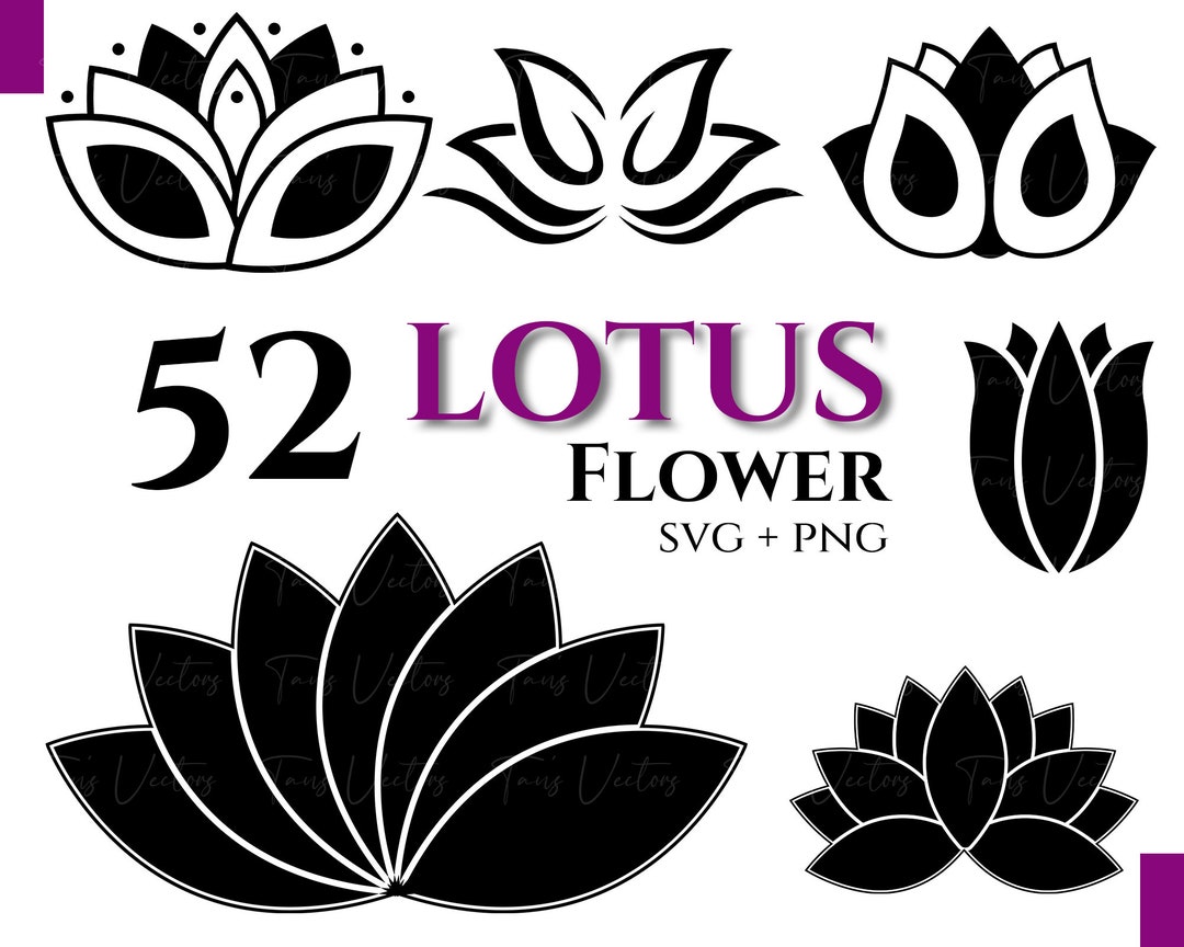 LOTUS FLOWER SVG - Lotus Svg, Lotus Flower, Lotus Png, Lotus Silhouette ...