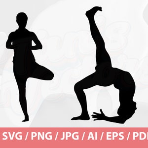 Yoga SVG - Yogo Poses Silhouette, Mediation Svg, Practice Svg, Yoga ...