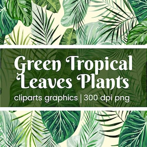Green Tropical Leaves Hand Painted Watercolor - Tropical Background ...