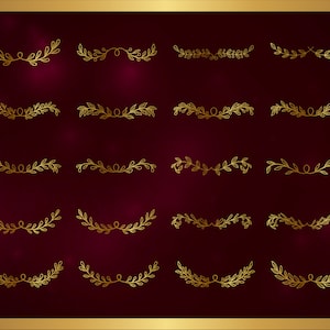 GOLD TEXT DIVIDERS - Dividers Svg, Text Dividers Svg, Decorative Border ...