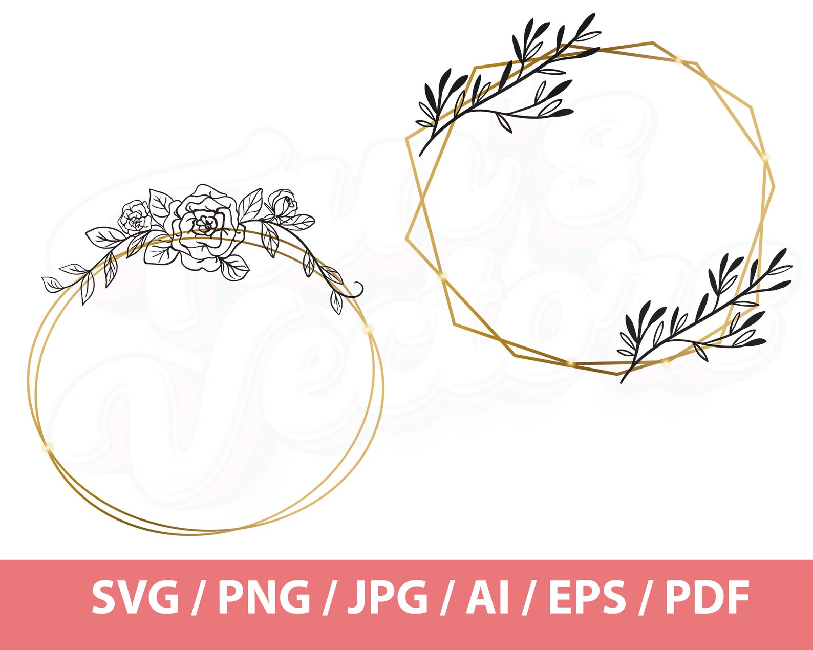 Gold Wedding Monogram SVG Bride Svg Groom Svg Wedding Svg - Etsy