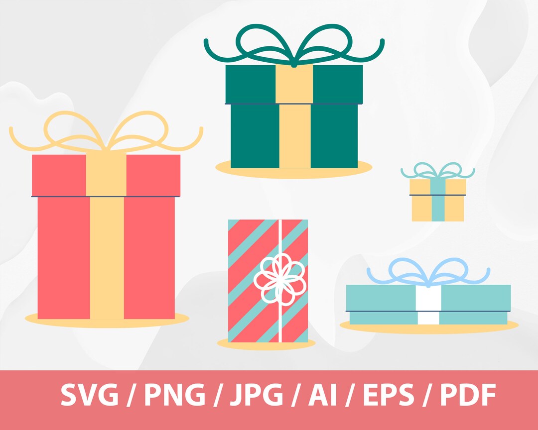 Happy Birthday Gift Boxes - Christmas Gift, Box SVG, Gift Boxes SVG ...