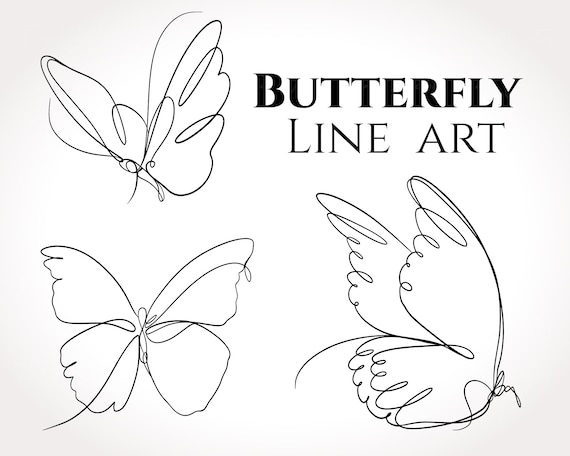 Line Drawing Butterfly