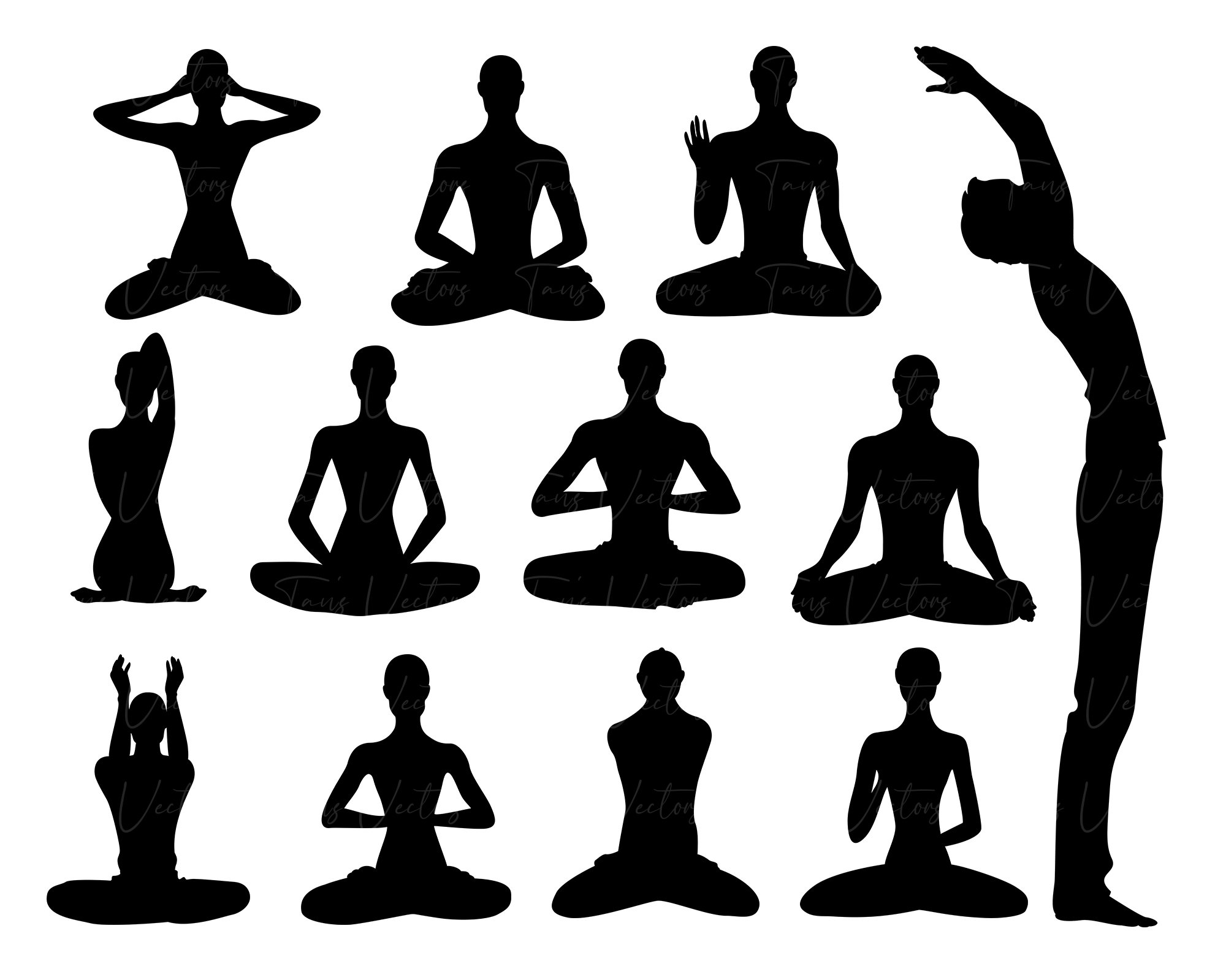 Gold Yoga & Meditation SVG, Meditation Svg, Namaste SVG, Yoga ...