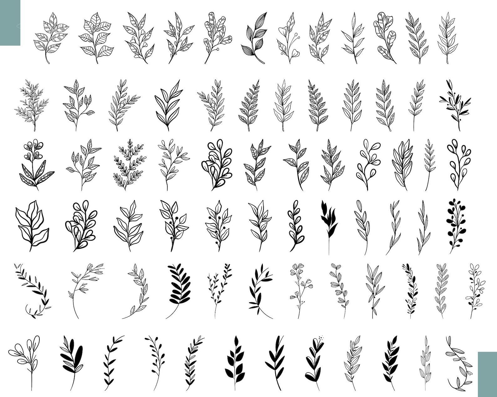 LEAVES SVG 165 Leaf Svg File Leaves SVG Bundle Branches - Etsy