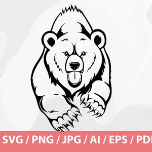 Bear SVG - Bear Silhouette Svg, Bear Svg File, Bear Claws, Wild Animals ...